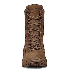 B Belleville Arm Your Feet Sabre 533 8 Inch Hot Weather Hybrid Combat Boots for Men - US Navy Army/Air Force Leather with Vibram Ibex Outsole (11 W, Coyote Brown)