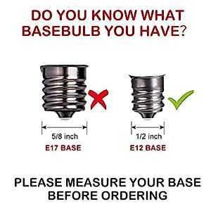 25 Pack Clear Torpedo Tip Replacement Bulbs, Replacement Light Bulbs for Electric Candle Lamps, Window Candles, Chandeliers- Clear Incandescent E12 Candelabra Base Light Bulbs- 120V 7 Watts Bulbs