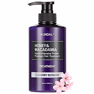 Kundal Honey & Macadamia Natural Conditioner [Baby Powder] Korean Hair Care Damage Repair, Deep Hydration, Long Lasting Fragrance, with Honey, Argan Oil, Macadamia Oil 16.9fl oz