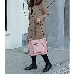 MKF Fashion Hobo Bag for Women – PU Leather Top Handle Handbag Purse – Crossbody Shoulder Strap Lady Pocketbook Ivette Navy