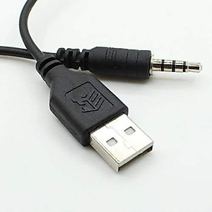 ZIMRIT 3ft USB to 3.5mm Aux Adapter Cable, Data Transfer, Black