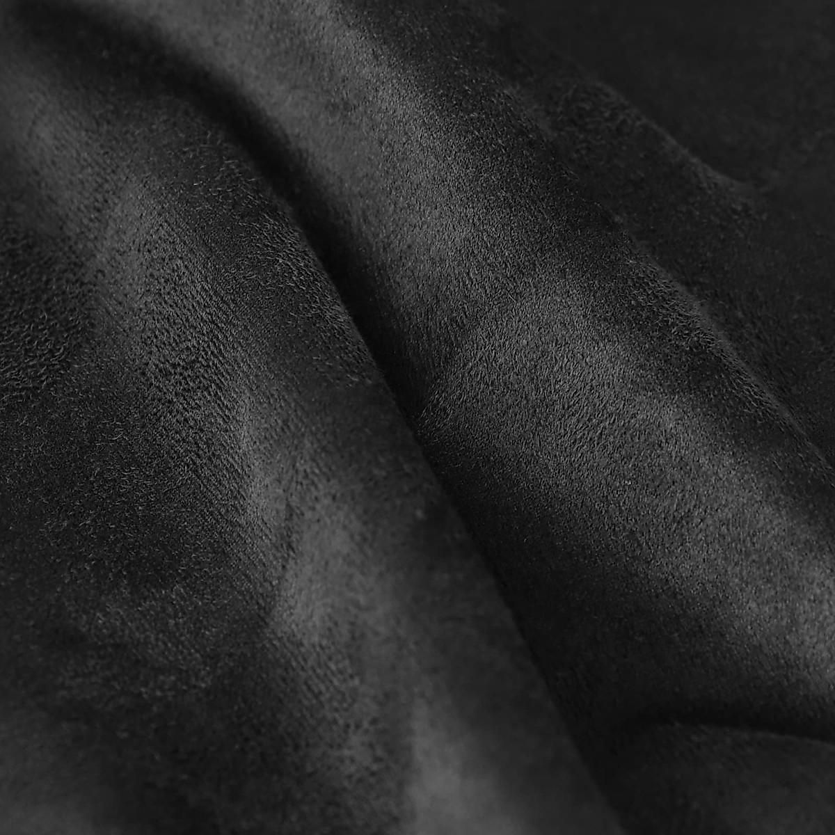 Suede Alcantara Fabric 64" W×36" L Double-Side Soft Ventilation Material Alcantara Fabric for Cushion Sofa Pillows Car Headliner Replacement Home Interior Wrap Décor 64" Wide - Black