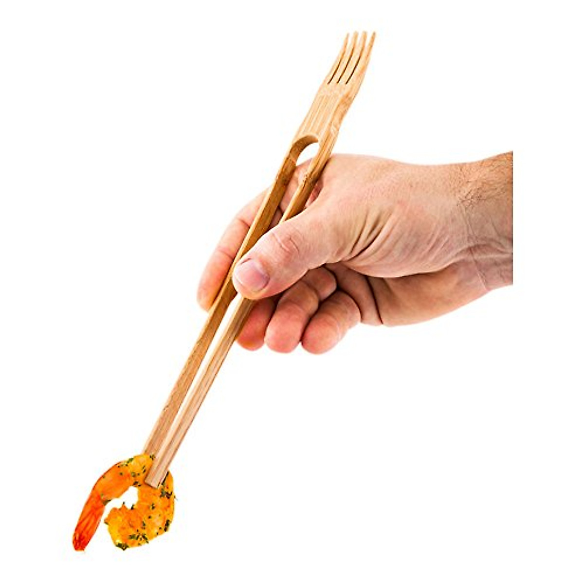 Restaurantware 10 Inch All-In-One Chopsticks With Fork 100 Multi-Functional Chopstick Utensil Combo - Durable Sustainable Bamboo Fork Chopsticks For Home Travel Or Take Out