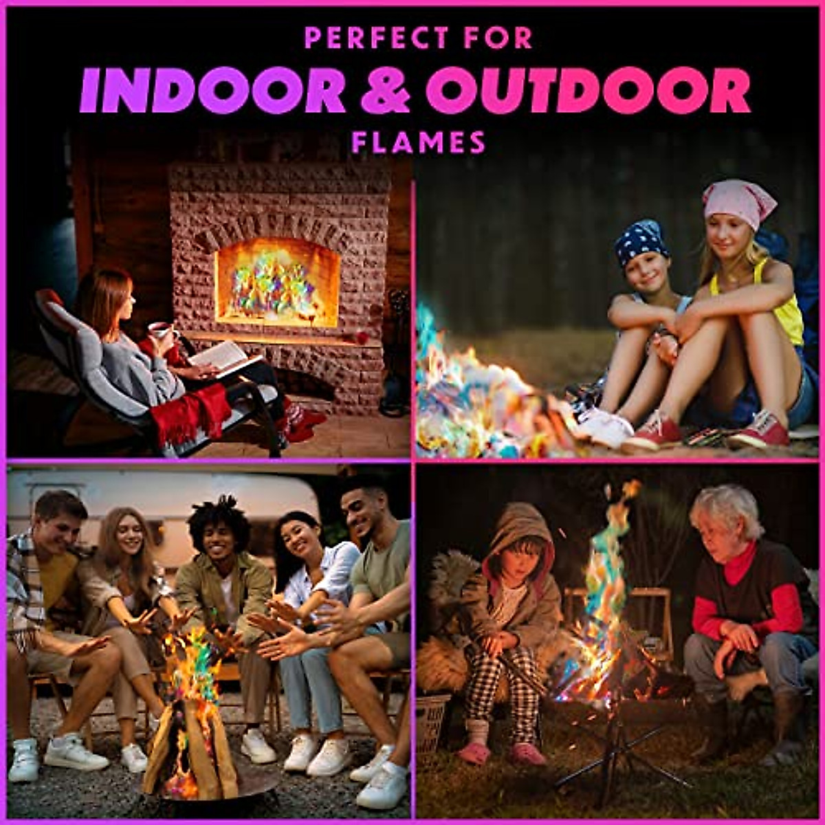 Magical Flames Cosmic Fire Packets - Vibrant Color Change Fire Effects
