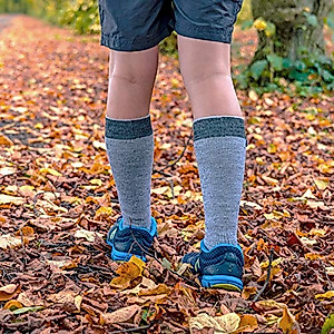 SEALSKINZ Unisex Waterproof All Weather Mid Length Sock, Grey/Grey Marl, Large