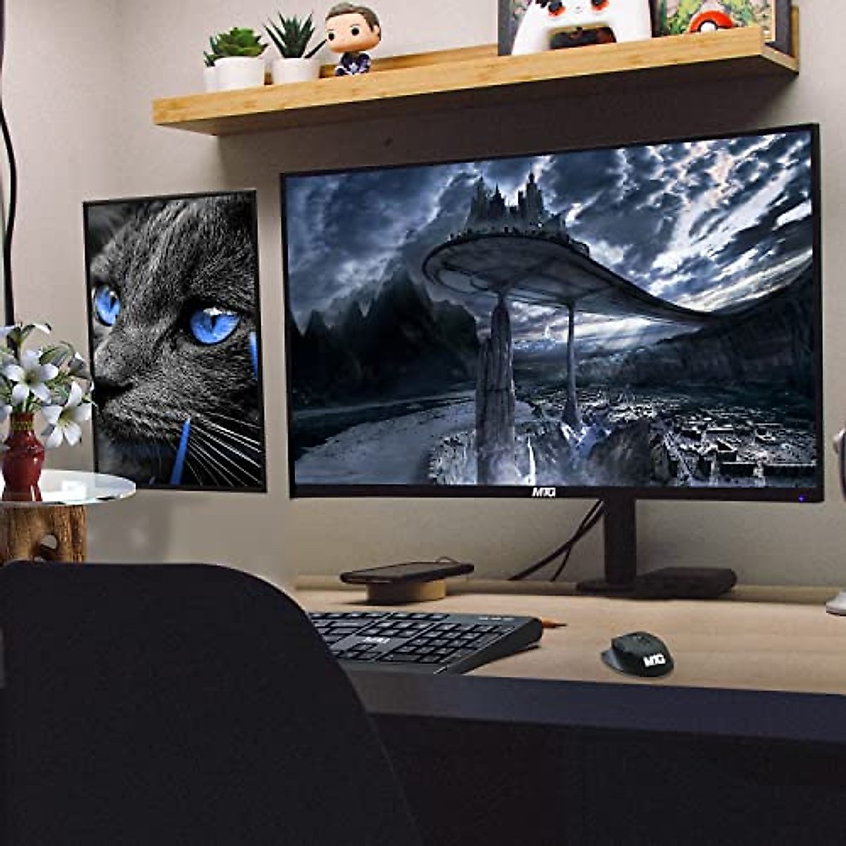 All in one Desktop Computer, TechMagnet Cheetah 6, Intel Core i5 6th Gen 2.5 GHz up to 3.1 GHz, 8GB DDR3, 120GB SSD, New 22 inch LED, MTG Wireless Ergonomic Keyboard Mouse Windows 10 Pro (Renewed)