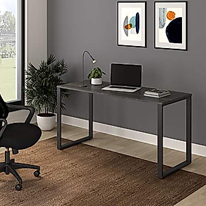 HON Basyx Commercial-Grade Executive Desk, 55", Gray