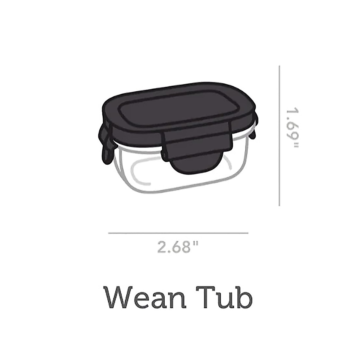 Wean Green Wean Tubs 5 oz/150ml Baby Food Glass Containers - Carrot (Set of 4)