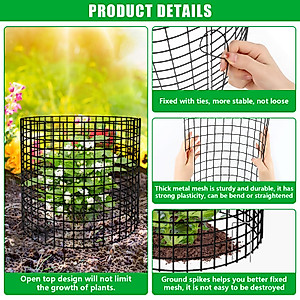5 Pack Plant Protector from Animals, 13x12 inch Wire Plant Cages Mesh Plant Cage Garden Plant Protector, Sturdy Bunny Barricades Chicken Wire Cloche Plant Protectors for Keeping Bunny Animals Out