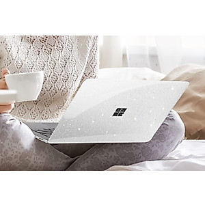 TWOLSKOO Case for 13.5" Microsoft Surface Laptop 5/4/3 with Alcantara Palm Rest Model 1950/1958/1867/1769, Protective Plastic Hard Shell & Keyboard Cover & Screen Protector & Dust Plugs, Star Clear