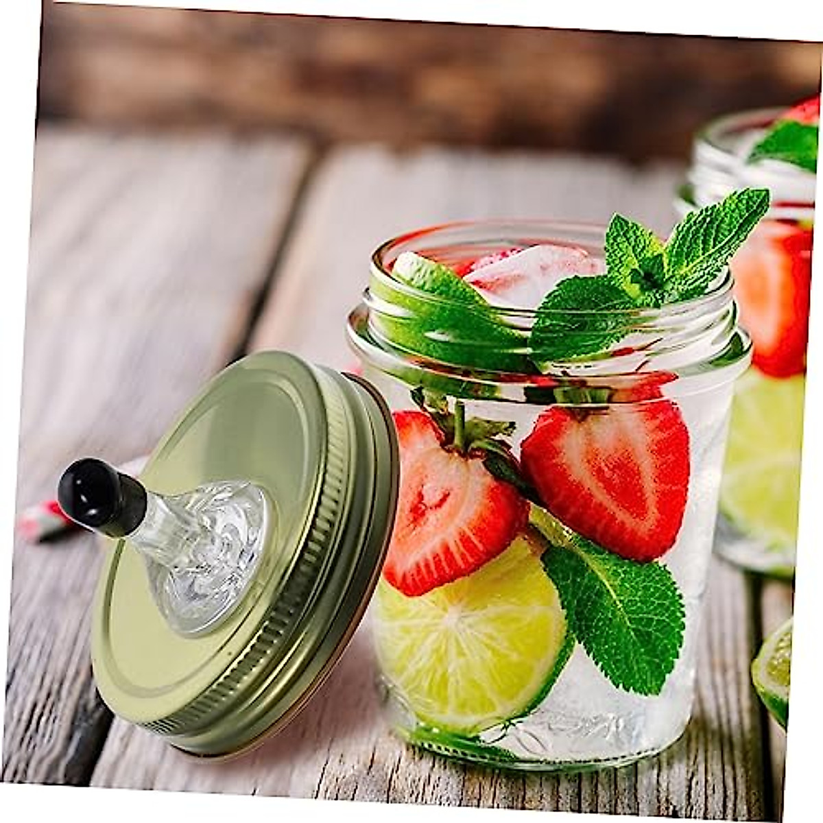 JOINPAYA 2 Set Acrylic shaker pour spout covers drinks spout cover boxed Mouth cover dispenser pouring spout oil tank can wine pourer mason jar liquid nozzle Spout beverages