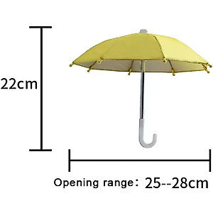 Phone Umbrella Suction Cup Stand,Cute Pig Phone Holder with Sun Umbrella ,Universal Phone Holder with Suction Cup,Mobile Phone Mini Umbrella,Outdoor Mobile Phone Anti-Glare Umbrella (Black)