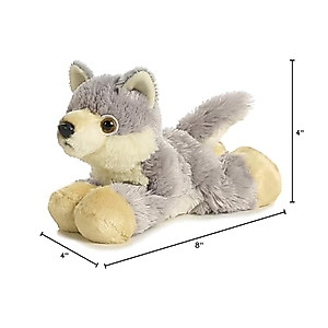 Aurora® Adorable Mini Flopsie™ Woolsey™ Stuffed Animal - Playful Ease - Timeless Companions - Gray 8 Inches