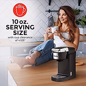 Mueller Ultimate Single Serve Coffee Maker, Personal Coffee Brewer Machine for Single Cup Pods, 10oz Water Tank, Quick Brewing, One Touch Operation, Compact Size,for Home,Office, RV