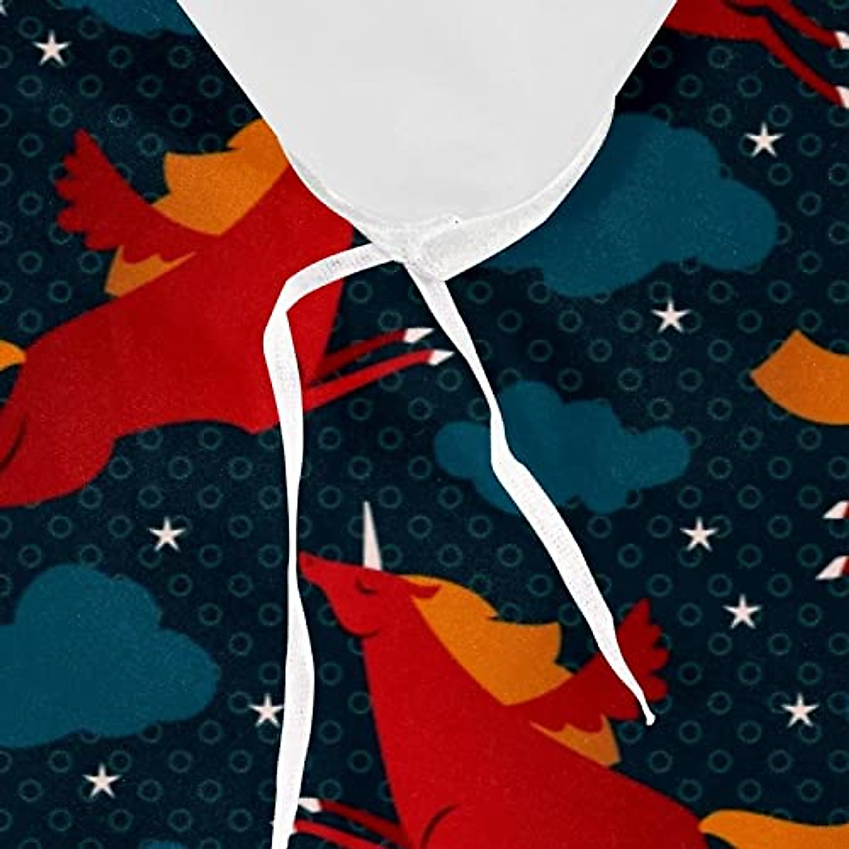 DragonBtu Unicorns Red 3 Piece with 2 Pillow Shams Comfortable Print Bedding Set Soft Comforter Cover Set for Women Girl