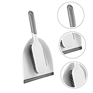 COLLBATH 2 Pcs Set Household Multifunctional Cleaning Brush Multipurpose Cleaner Household Cleaner Sweeper Broom Dust Removal Brush Table Broom Keyboard Cleaner Kid Broom White