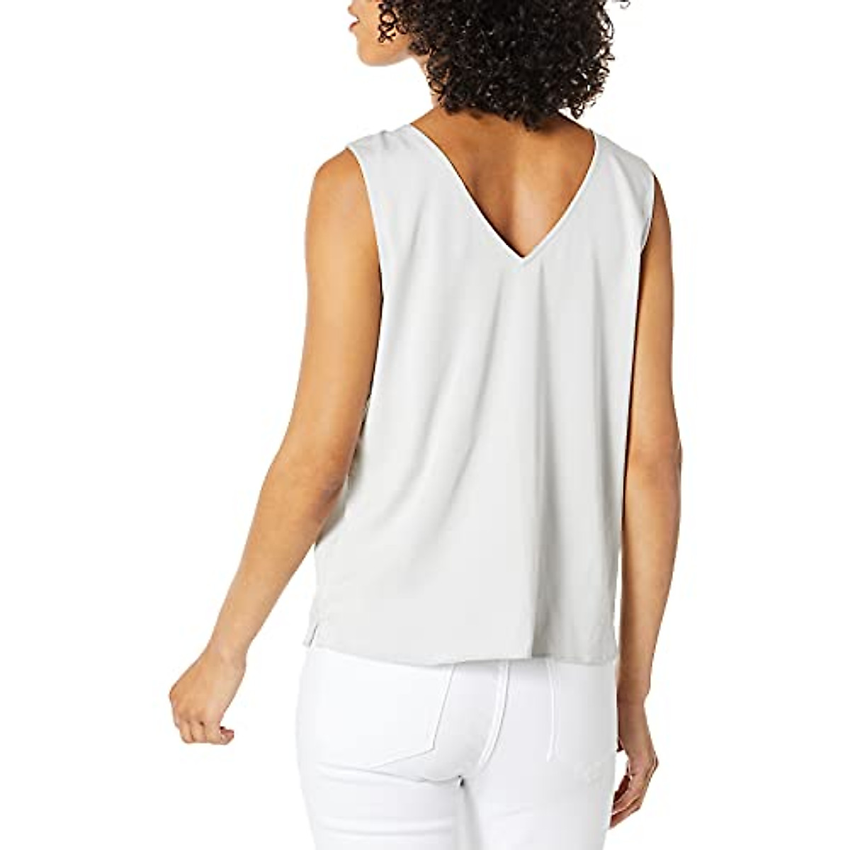NIC+ZOE Women's Sleek Lines Tank, Silver Wisp, Extra Small