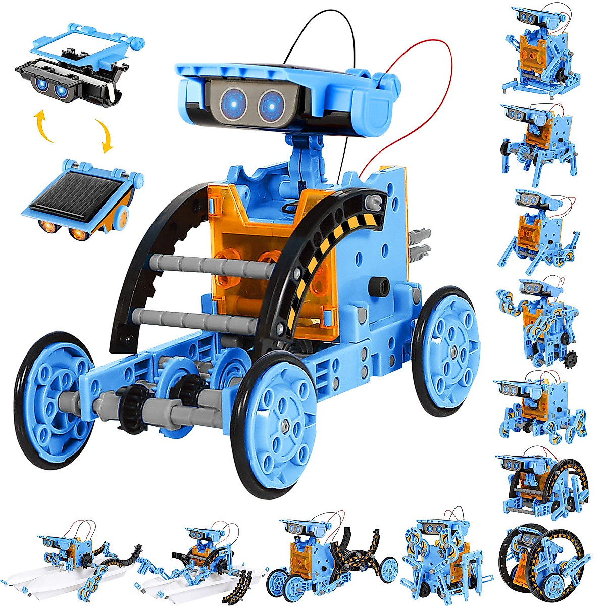 Bundle - 2 items: Sillbird STEM 12-in-1 Education Solar Robot Toys -190 Pieces DIY Building Science Experiment Kit for Kids Aged 8-10 and Older