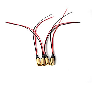 650nm red light laser module industrial laser module adjustable focal length6.2mm(point-2packs)