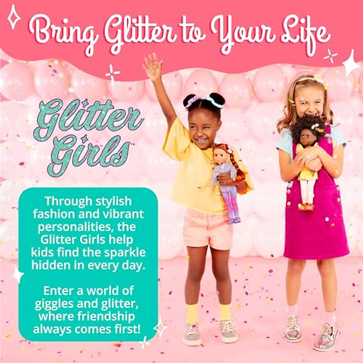 Glitter Girls - Bluebell 14-inch Poseable Fashion Doll - Dolls for Girls Age 3 & Up,Pink, Brown, Silver, Blue