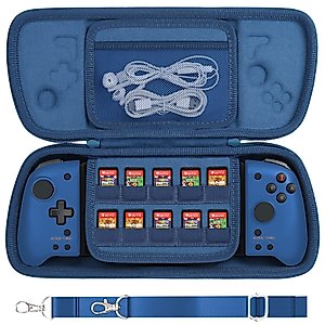 Aenllosi Hard Travel Case for Hori Nintendo Switch Split Pad Pro Handheld Controller-Blue(Only Case)