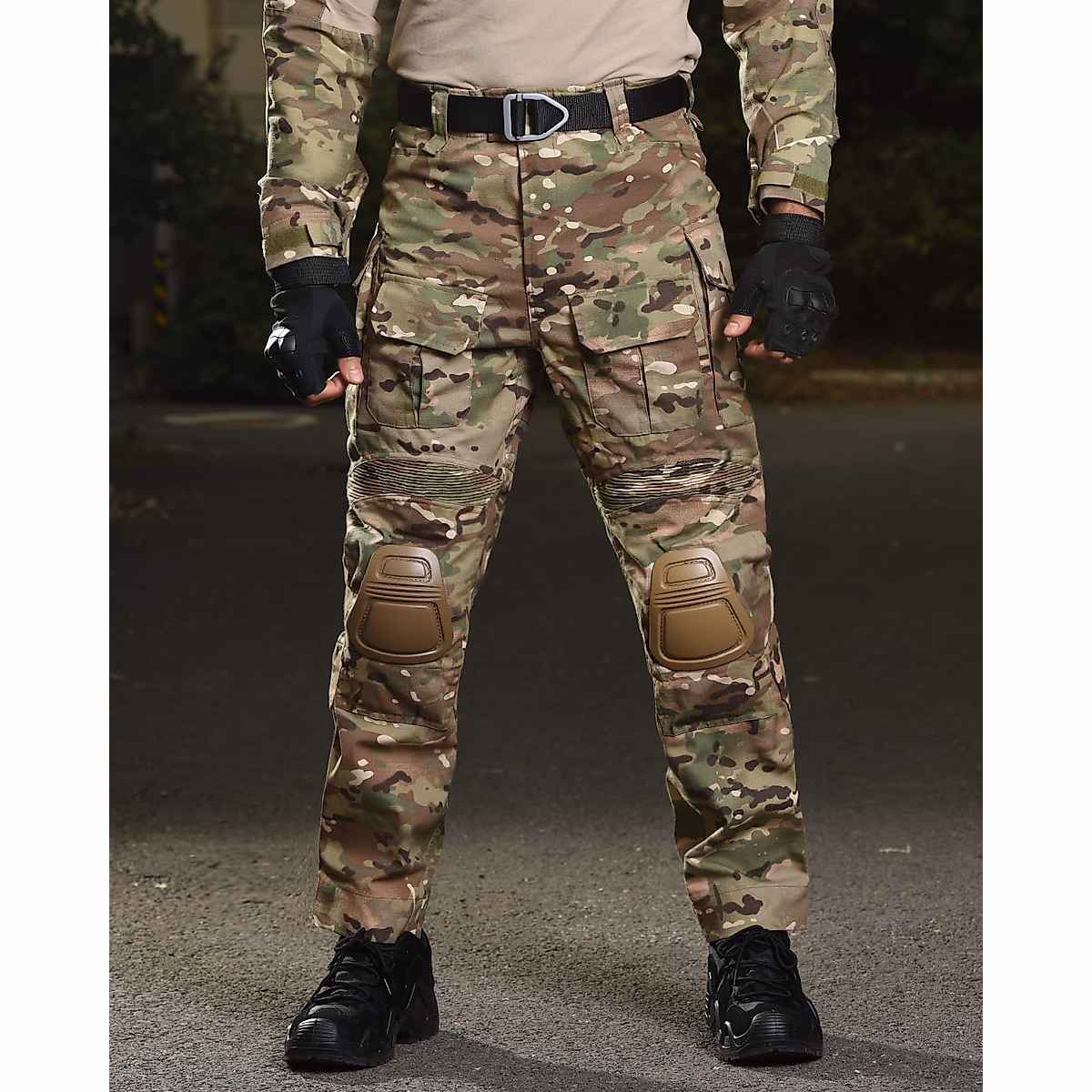 G3 Combat Pant with Knee Pads Tactical Pants Airsoft Multicam Camo Clothes Rip-Stop Paintball Hunting Trousers (Cp)