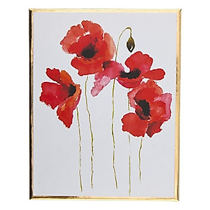 Graphique Watercolor Flowers Greeting Cards | 20 Pack | All Occasion Blank Note Cards with Envelopes | 4 Assorted Floral Designs with Gold Foil Borders | Boxed Set for Personalized Notes | 4.25" x 6"