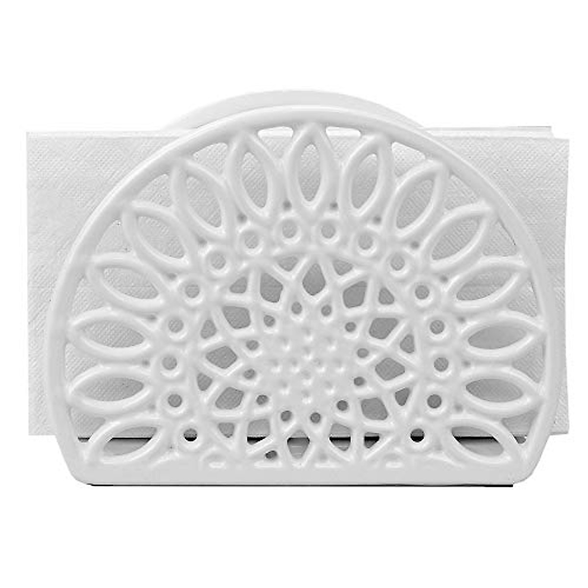 Sunflower Design Cast Iron Napkin Holder, By Home Basics (Black) / Napkin Holders For Kitchen/Table Napkin Holder With Non-Skid Feet/Doubles As Storage For Small Papers