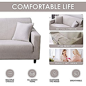 JOYDREAM Stretch Loveseat Slipcovers, 2 Seater Couches Cover, Printed Sofa Cover, Universal Couch Cover Sofa Slipcovers with 1 Pillowcase, Medium
