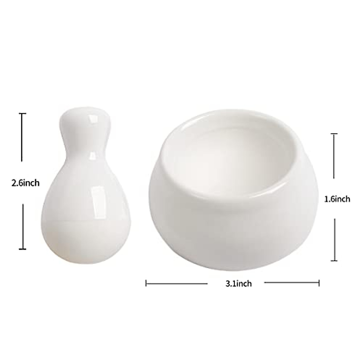 Sheskind Mini Ceramic Grinding Bowl, A Perfect Pill Crusher, Also Suitable for Crushing Spices, Herbs, etc