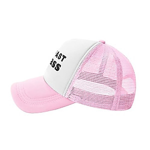 Drive Fast Eat Ass Funny Hat Unisex Adult Trucker Caps Fishing Adjustable Cap Classic Sport Hats Pink