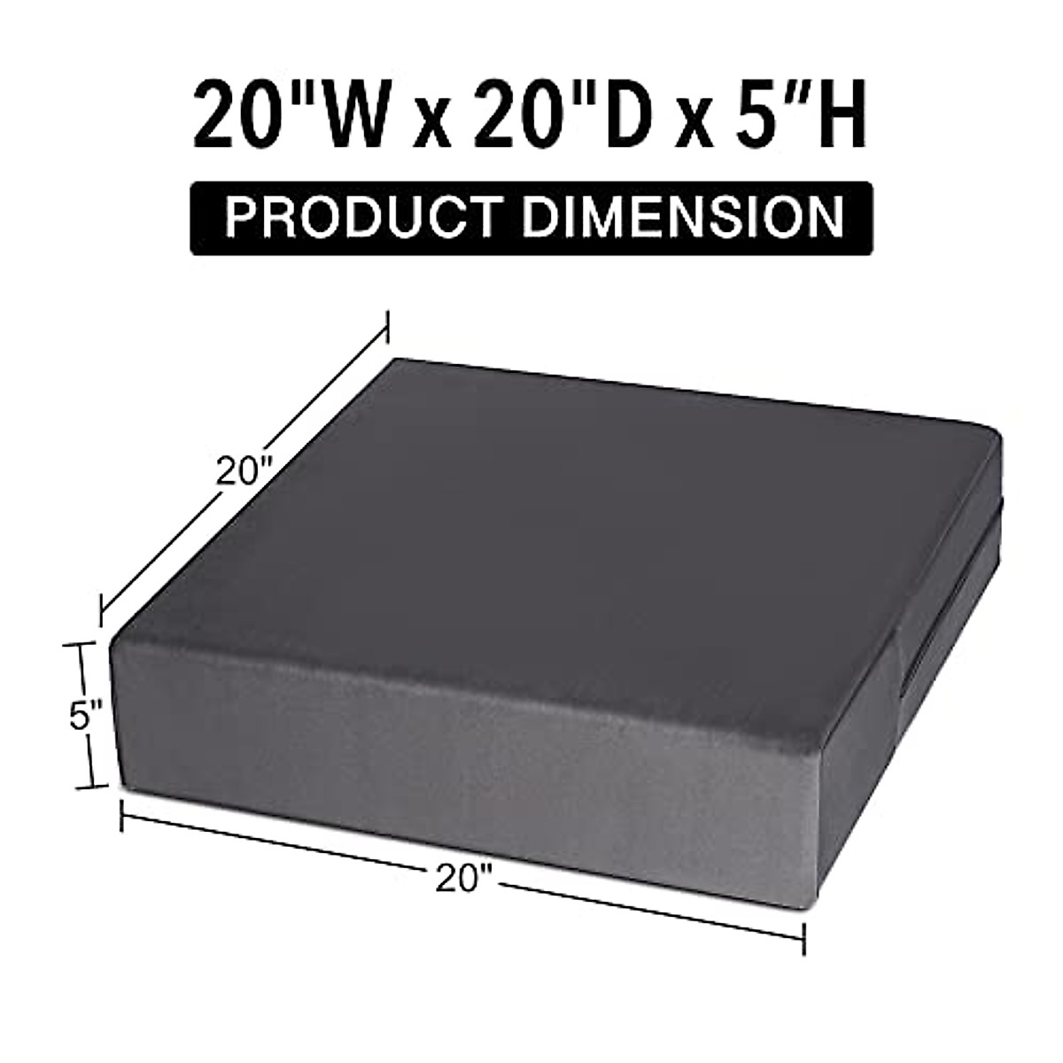 Tromlycs Recliner Chair Foam Pillows Seat Cushions for Elderly Extra Large Thick Pads for Seniors 20 x 20 x 5 inch Gray For sitting