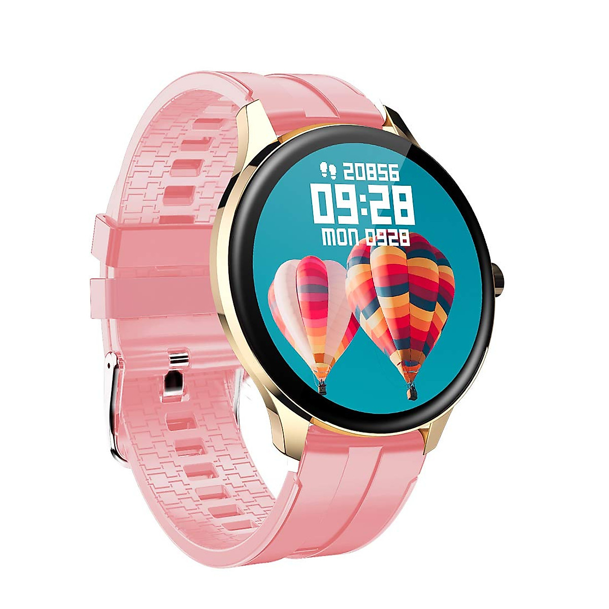 SYSMARTS Fitness Trackers,Health Sports Smart Watch with Heart Rate & Sleep Monitor,Calorie Step Counter,1.3" Touch Screen,IP68 Waterproof Pedometer Activity Trackers for Women Men (Rose Pink)