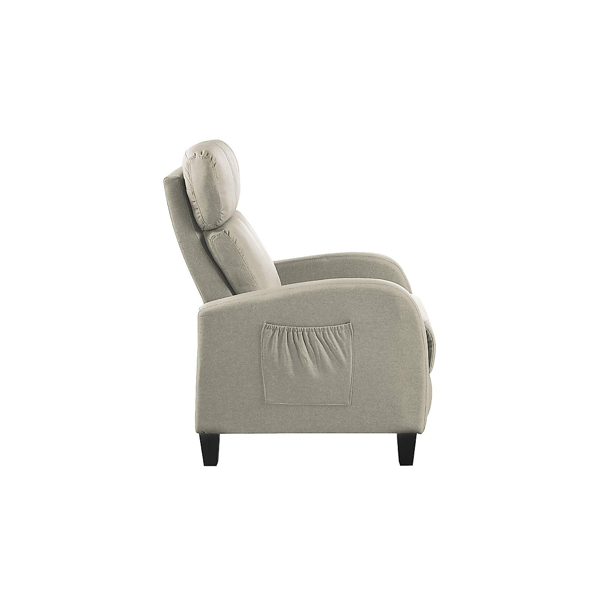 Casa Andrea Milano Living Room Slim Manual Recliner Chair (Beige)