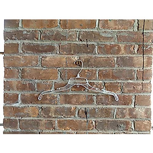 NAHANCO 98800 Plastic Shirt Dress Hanger with a Coordinate Connector, Heavy Weight, 17", Clear (Bulk Pack of 100)