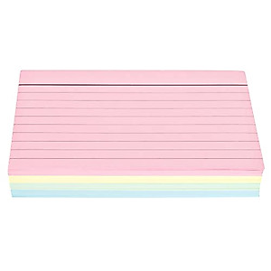 1InTheOffice Index Cards 3 x 5 Ruled Pastel Colored, Assorted 300/Pack