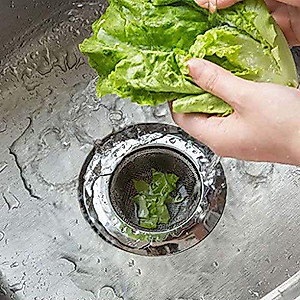 Kitchen Sink Strainer Drain Hair Catcher Bath Stopper Plug Stainless Steel Sewer Filter With Lid Bathroom Supplies