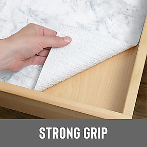 Con-Tact Brand Grip Prints Non-Adhesive Non-Slip Counter Top, Drawer/Shelf Liner, 12" x 20', Carrara Marble