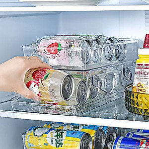 Double - Layer Soda Can Organizer - Auto Rolling - Best For Kitchen And Refrigerator Organizer