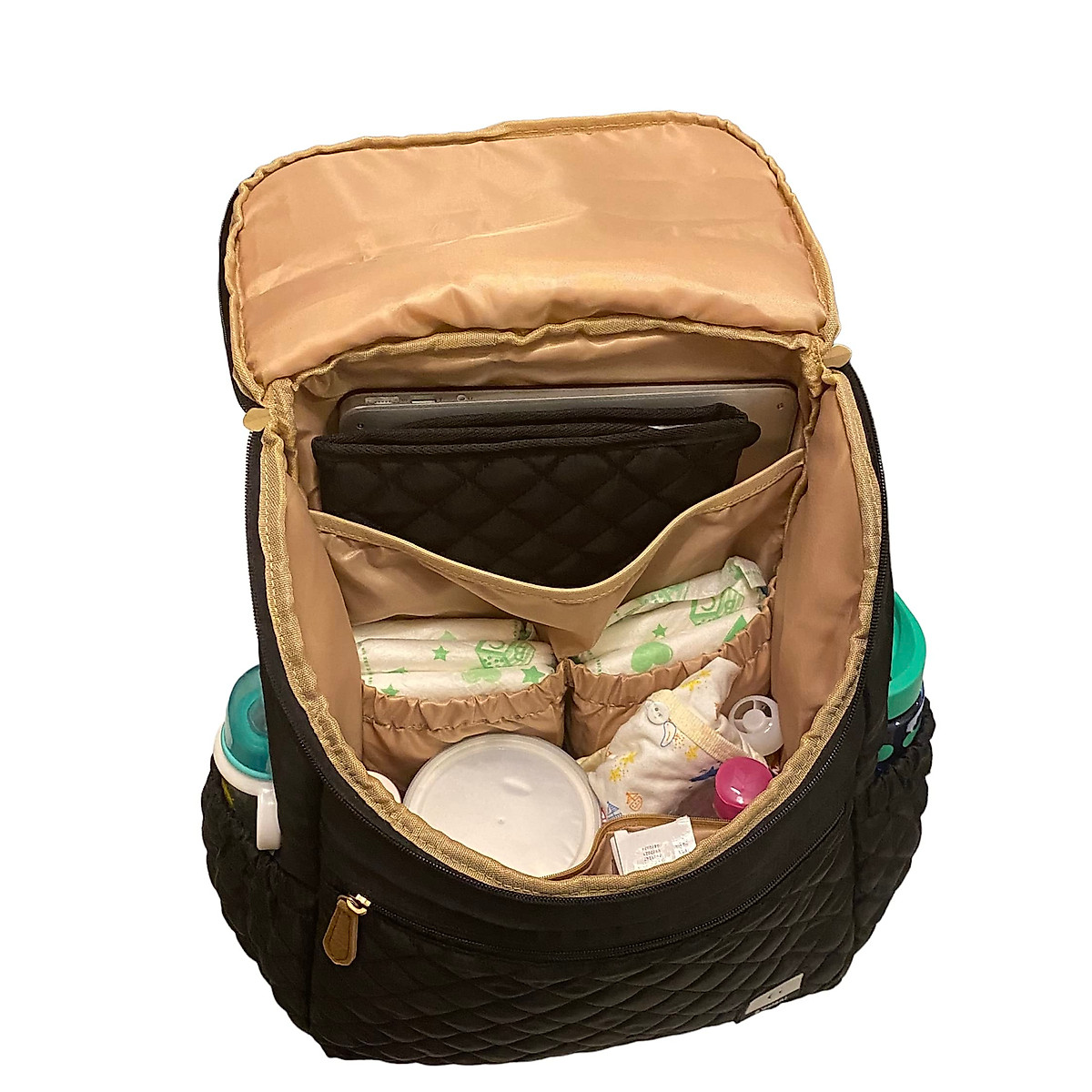G'ccioni Diaper Bag Backpack, Multifunction,Travel Bag,Nappy Changing Mat,Double Compartments, StrollerStraps,Waterproof
