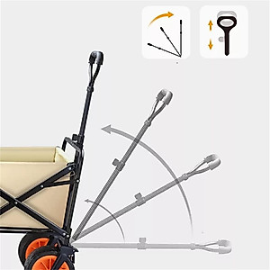 Garden Wagon Folding Wagon Utility Wagon Outdoor Utility Wagon 8" Wheel Portable Collapsible Camping Cart Garden Shop Sport Beach Hand Trolley Bearing