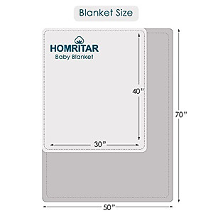 HOMRITAR Baby Blanket for Boys or Girls 3D Fluffy Fuzzy Blanket for Baby, Soft Warm Cozy Flannel Fleece Warm Blanket, Infant or Newborn Receiving Blanket 330GSM (30 x 40 Inch, Cream)