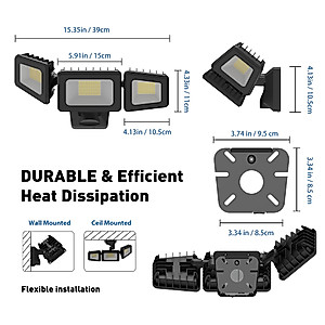 kelinvmi LED Flood Lights Outdoor 120W, 12000lm LED Security Light, High Brightness 4500K Warm White Light with IP66 Waterproof Exterior Floodlights for Yard, Garden,Playground