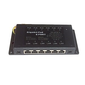 PoE Texas GPOE-6AB | 6-Port Gigabit Poe Injector for 802.3af or 24 Volt Passive Devices | Power Supplies Available Seperately