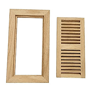Homewell Red Oak Wood Floor Register Vent, Flush Mount with Frame, 4x10 Inch, Unfinished