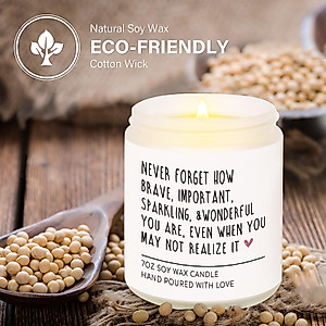 Afterprints Scented Candles - Inspirational Gifts for Women, Birthday Gifts for Her, Encouragement/Get Well Soon/Cheer Up/Positive Gifts for Friends, Coworker, Sister, Natural Soy Candle 7Oz
