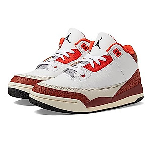 Jordan Boy's 3 Retro SE (Little Kid) White/Black/Mars Stone/Team Orange 1 Little Kid M