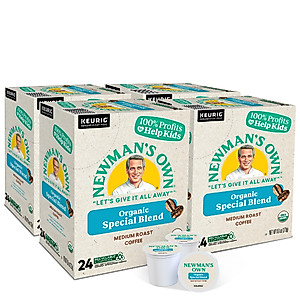 Newman's Own Organics Special Blend, Single-Serve Keurig K-Cup Pods, Medium Roast Coffee, 96 Count