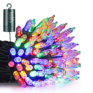 Joomer Battery Christmas Lights, 33ft 100LED Battery Operated Mini String Lights 8 Lighting Modes Timer Waterproof for Home, Garden, Party, Holiday, Christmas Trees Decoration (Multicolor)