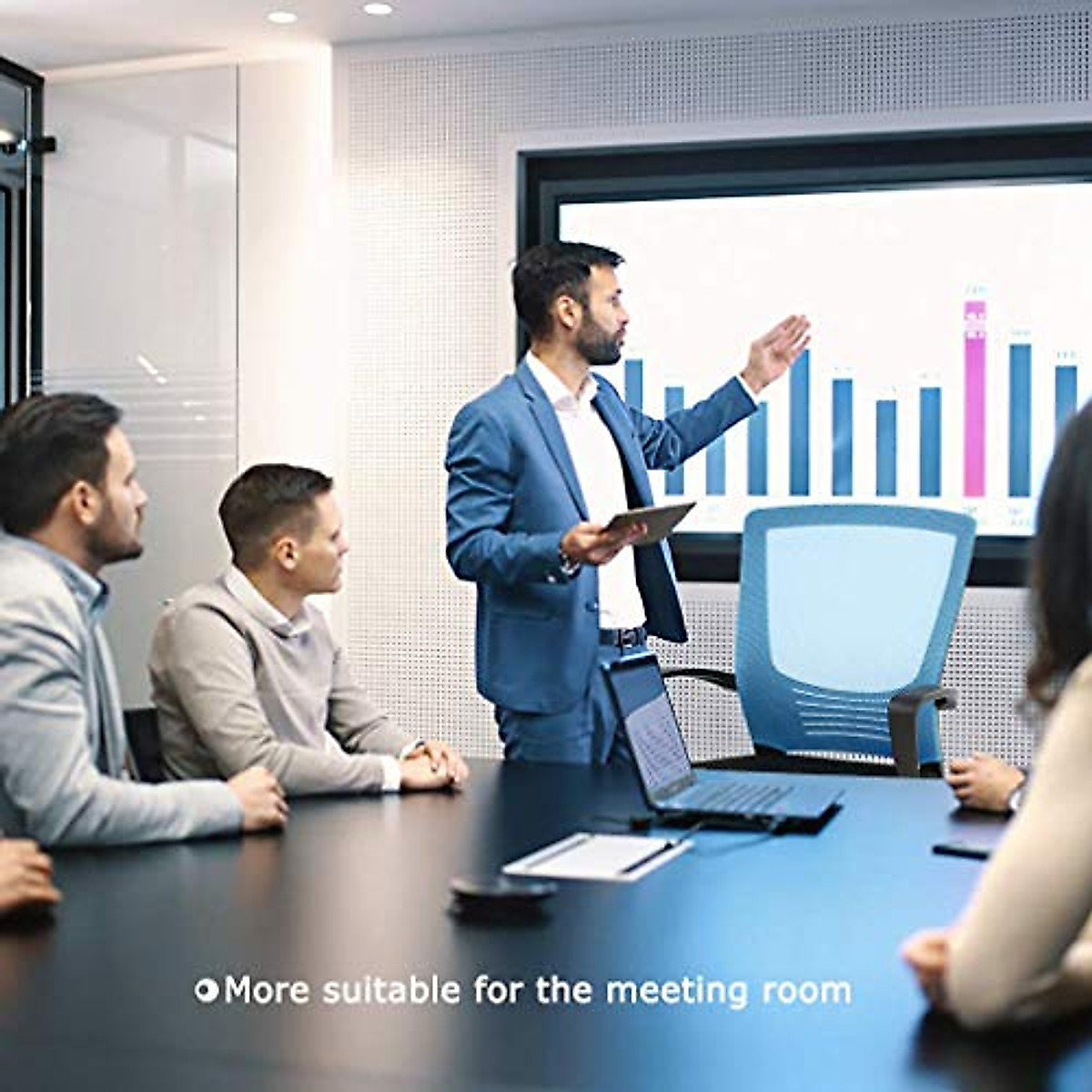 Office Chair Ergonomic Desk Chair Cheap Computer Chair Rolling Swivel Executive Chair Armrest Mesh Chair Adjustable Stool for Back Support, Blue